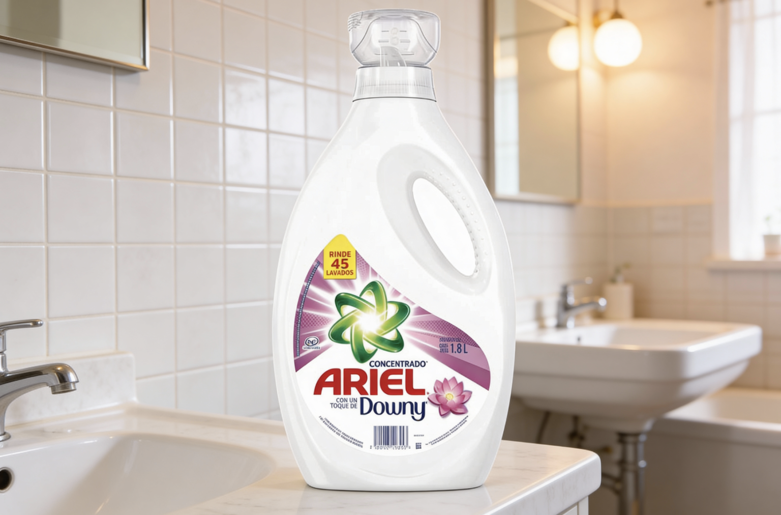 Detergente Líquido Ariel Downy 1,8 L – Limpieza profunda y frescura ...